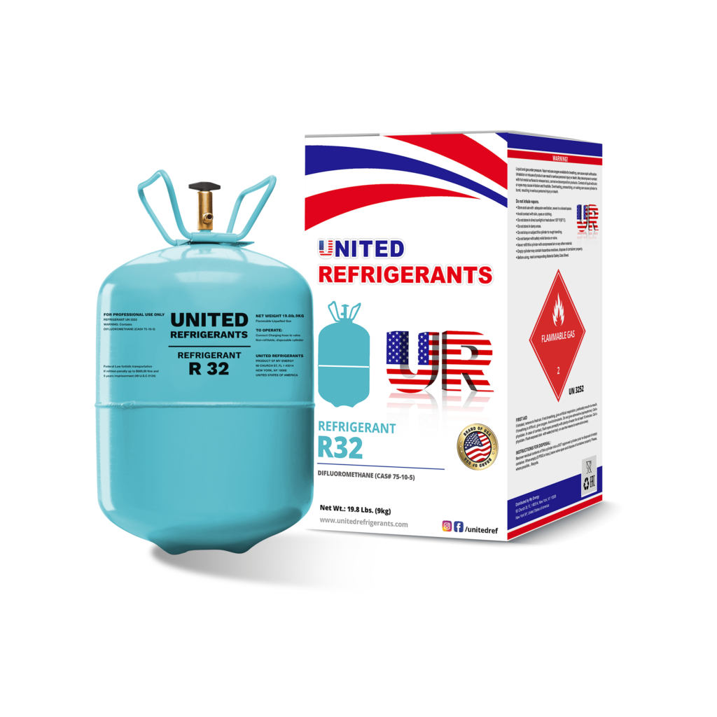 United Refrigerant R32 Disposable Cylinder (9kg) - United Refrigerants