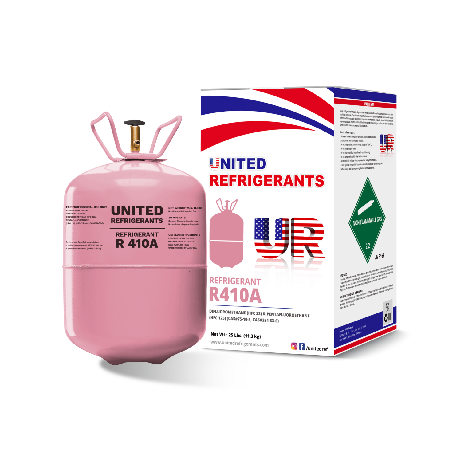 United Refrigerant R134a Disposable Cylinder (13.6kg) – United Refrigerants